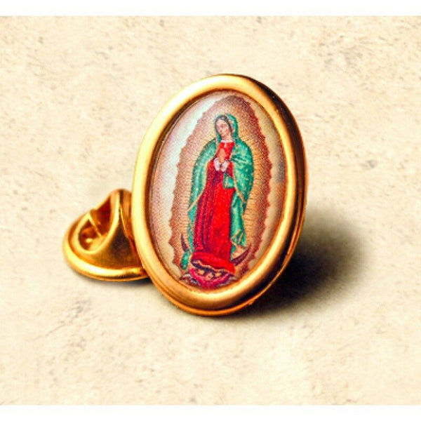 Our Lady of Guadalupe Photo Lapel Pin (2 Pieces) Made in Italy I inch ...